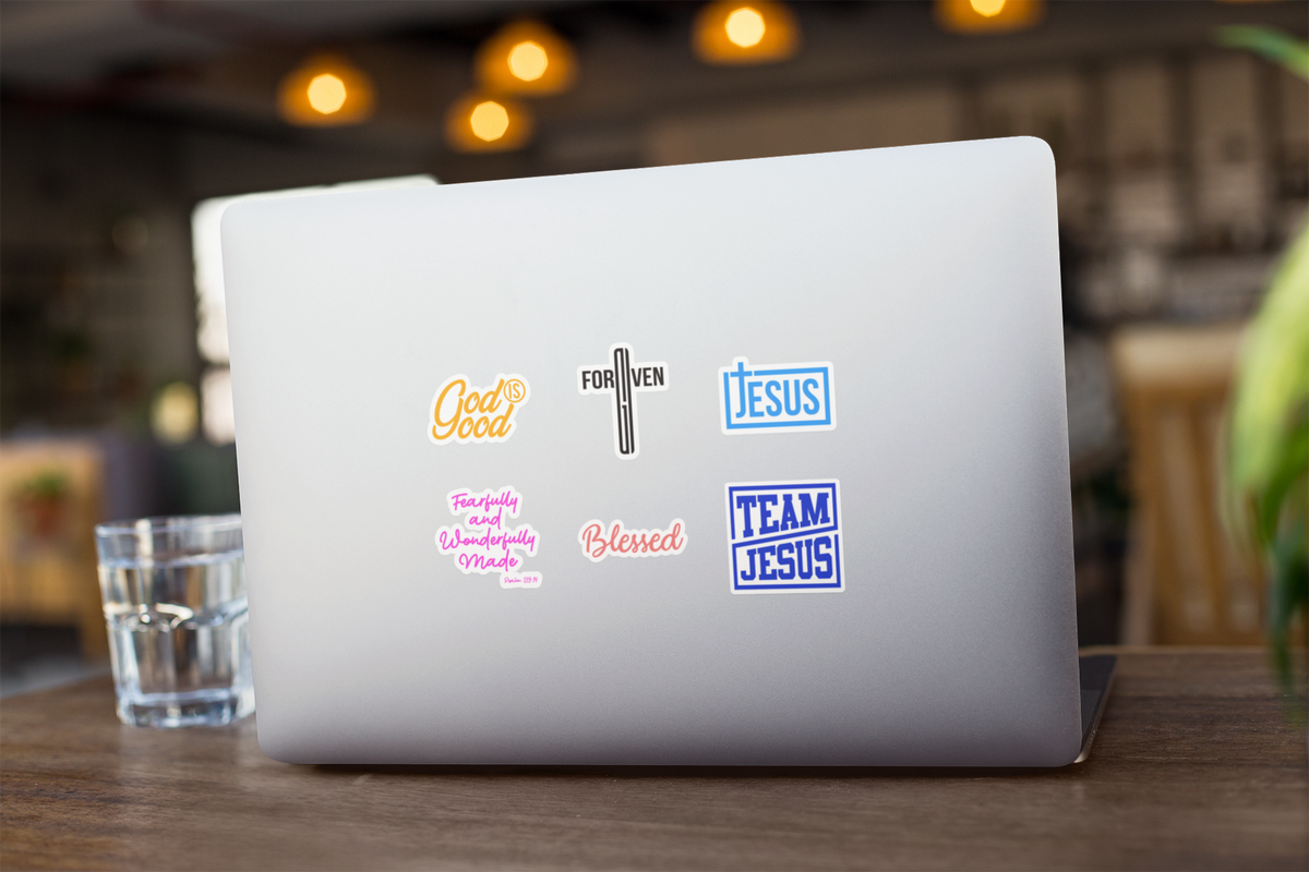 6 Pack Variety Christian Stickers | Christian Gifts | Aprojes